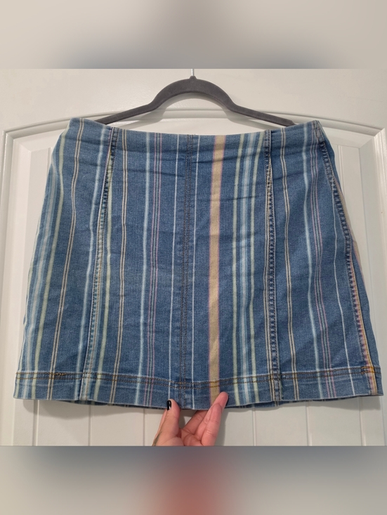 wild fable | Skirts | Wild Fable Blue Striped Denim Mini Skirt With ...